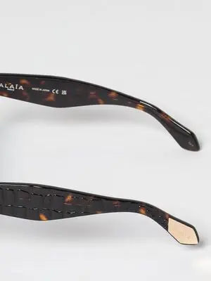 Alaïa Rectangular Acetate Sunglasses With Croc-effect Pattern - Brown