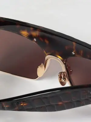 Alaïa Rectangular Acetate Sunglasses With Croc-effect Pattern - Brown