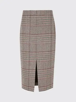 Federica Tosi Prince Of Wales Check Wool-blend Midi Pencil Skirt