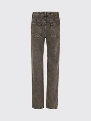 Federica Tosi Mid-rise Straight Jeans In Bleached Cotton Denim