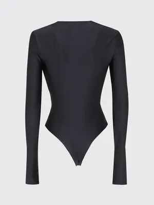Andamane Long-sleeved Deep V-neck Jersey Bodysuit