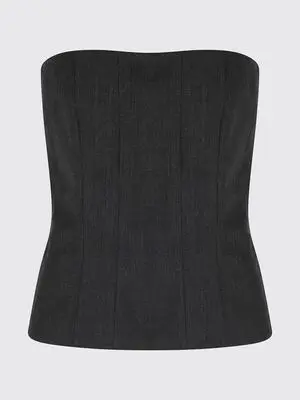 Federica Tosi Off-the-shoulder Cady Bustier Top With Straight Neckline