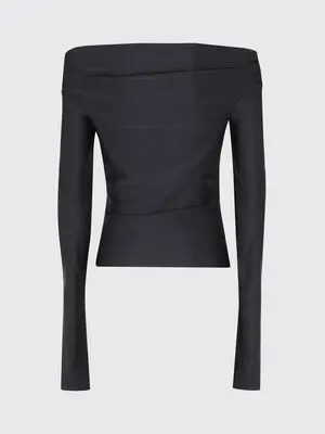 Andamane Long-sleeved Jersey Top With A Straight Neckline
