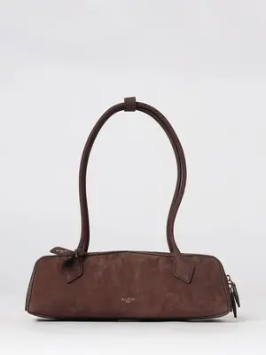 Alaïa Medium Le Teckel Calfskin Leather And Nubuck Shoulder Bag - Cocoa