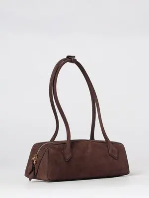 Alaïa Medium Le Teckel Calfskin Leather And Nubuck Shoulder Bag - Cocoa