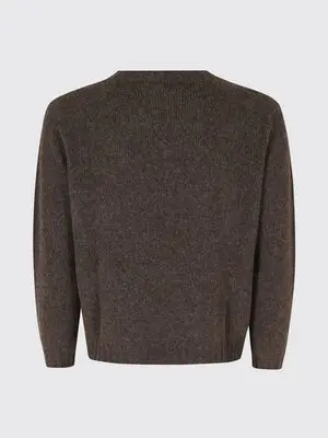 ROBERTO COLLINA Merino Wool And Baby Camel Crew Neck Sweater - Brown