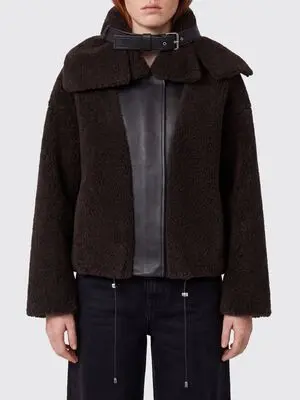 Sportmax Cropped Faux Fur Jacket With Drawstring And A Relaxed Fit - Brown