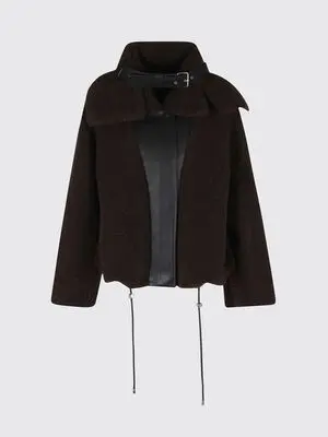 Sportmax Cropped Faux Fur Jacket With Drawstring And A Relaxed Fit - Brown