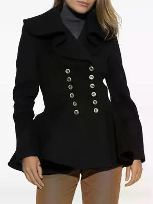 Alexander McQueen Double-breasted Waterfall Collar Coat