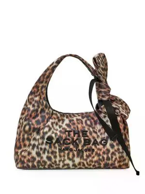 Marc Jacobs Bow Sack Bag In Leopard Nylon