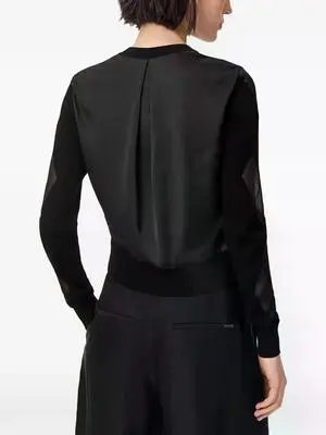 ALLSAINTS Argyle-pattern Mesh-panel Cardigan