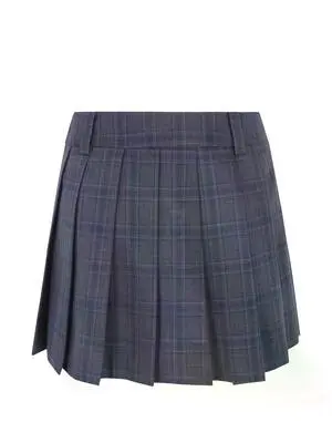 DUNST Check Pleated Mini Skirt