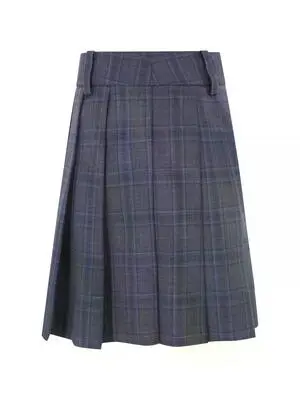 DUNST Check Pleated Mini Skirt