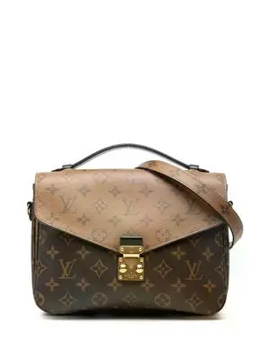LOUIS VUITTON 2018 Monogram Reverse Pochette Metis Satchel - Brown
