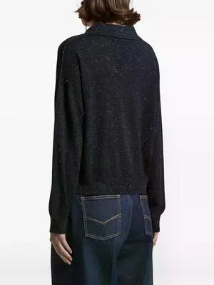 Peserico Speckled Polo-collar Jumper