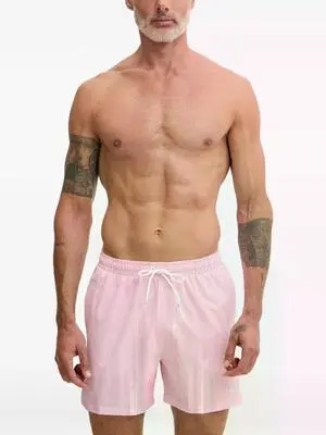 Nike Seersucker-check Swim Shorts - Pink