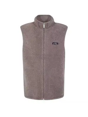 LES DEUX Teddy Fleece-texture Gilet - Brown