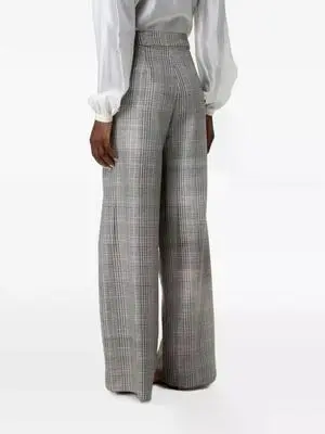 HANITA Check-pattern Wide-leg Trousers