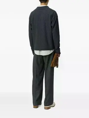 MFPEN Ribbed-knit Bouclé Polo Shirt