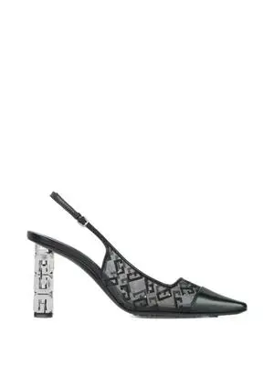 GIVENCHY G Cube Slingbacks In Monogram 72 Mesh With Lurex