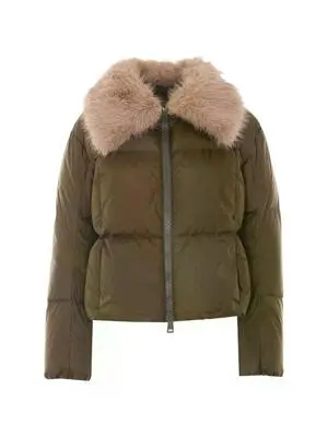 Herno Faux-fur Collar Padded Jacket - Brown