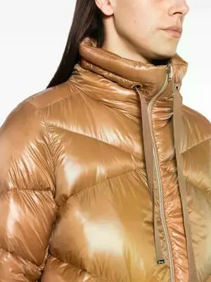 Herno Quilted High-neck Coat - Neutrals