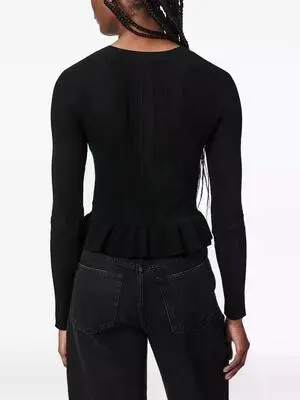 ALLSAINTS Jas Ribbed Peplum Sweater