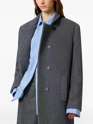 MSGM Scarf-detail Double-breasted Coat