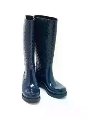 LOUIS VUITTON Monogram Rubber Boots - Blue