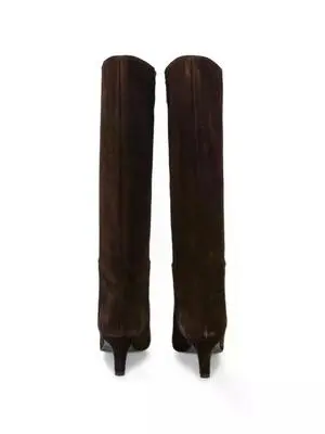 VIA ROMA 15 Pointed-toe Suede Boots - Brown