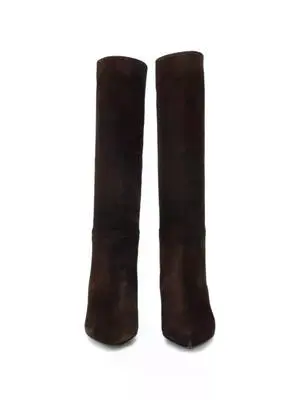 VIA ROMA 15 Pointed-toe Suede Boots - Brown