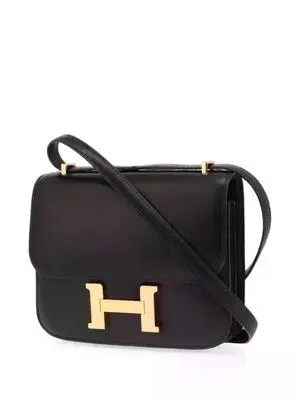 Hermès 2000s Small 18 Constance Leather Shoulder Bag - Black