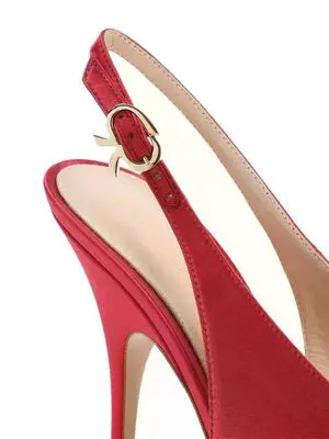 GIANVITO ROSSI Pointed-toe Slingback Pumps - Red
