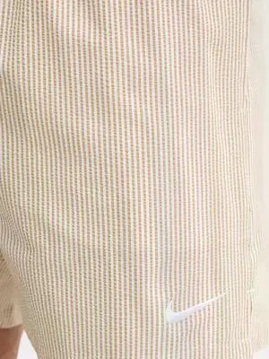 Nike Seersucker-texture Striped Swim Shorts - Neutrals