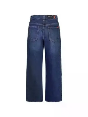 7 For All Mankind Stud-embellished Stovepipe Jeans
