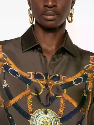 Etro Belt-print Silk Shirt