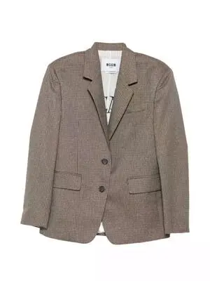MSGM Houndstooth Single-breasted Jacket