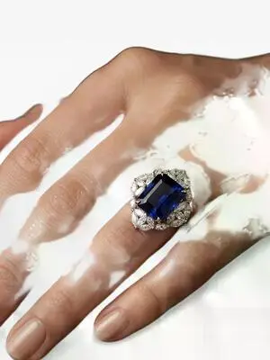 HYT JEWELRY Tanzanite And Diamond Ring - Silver