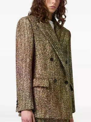 MSGM Double-breasted Tweed Jacket