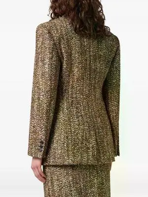 MSGM Double-breasted Tweed Jacket