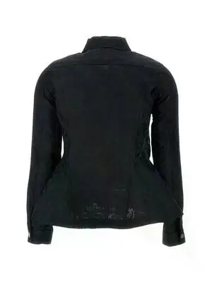 Comme Des Garçons Damask-pattern Peplum Jacket