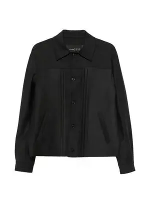 LOW BRAND Fold Pleated Button-up Jacket