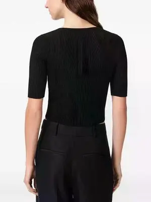 ALLSAINTS Ribbed-knit Square-neck Top