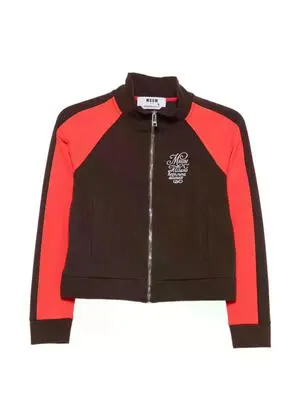 MSGM Logo-embroidered Colour-block Sweatshirts