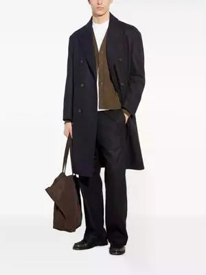 PAOLO PECORA Double-breasted Loose-fit Coat