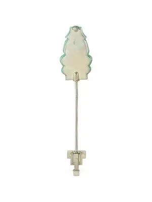 LB EXCLUSIVE Jade And Diamond Jabot Pin