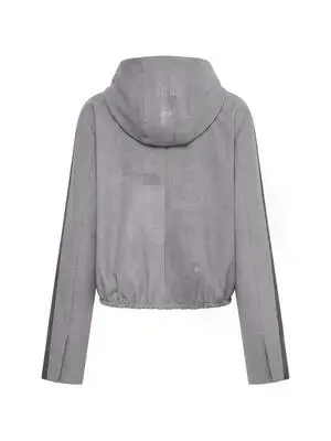 Sportmax Lepre Hooded Wool Bomber Jacket