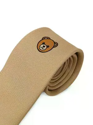 Moschino Logo-print Tie - Neutrals