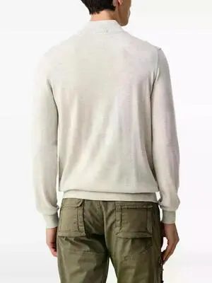 AERONAUTICA MILITARE Logo-embroidered Button-up Sweater