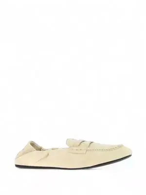Miu Miu Suede Slip-on Loafers - Neutrals